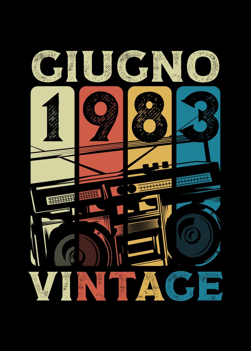 'Italian music June 1983' Poster, picture, metal print, paint by BeMi ...