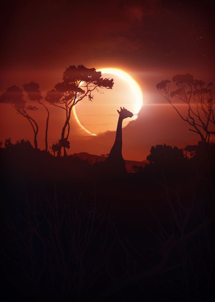 'Eclipse' Poster, picture, metal print, paint by Tobias Roetsch | Displate