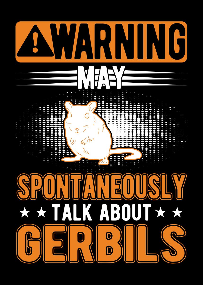 'Gerbil Racing Rat' Poster, picture, metal print, paint by ...