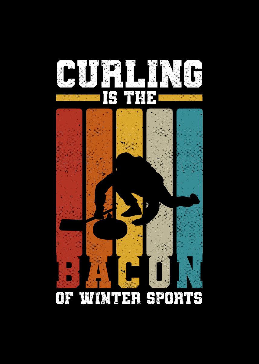 'Curling Player Curler Gift' Poster, picture, metal print, paint by TW ...