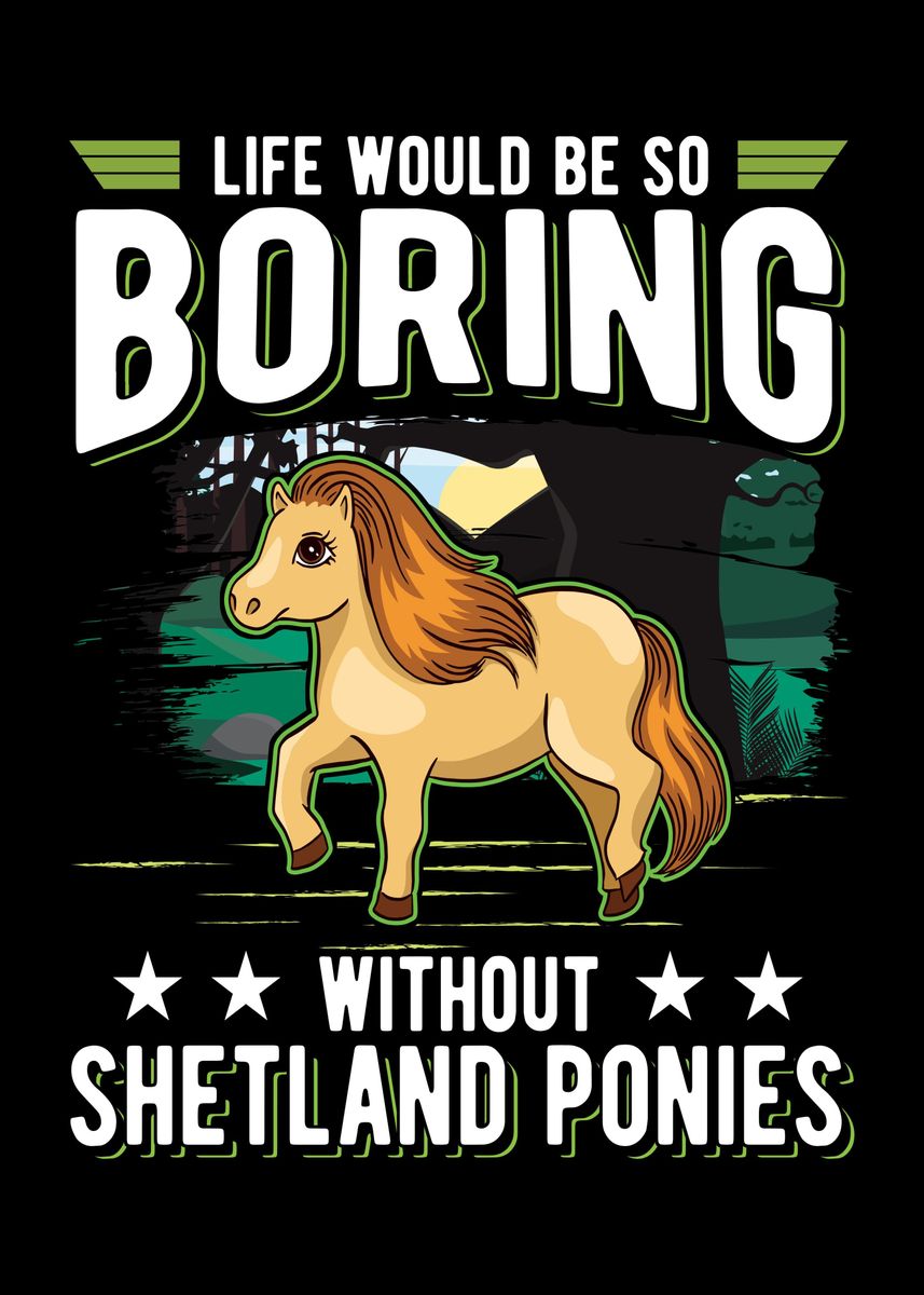 'Shetland Pony Shetty' Poster, picture, metal print, paint by ...