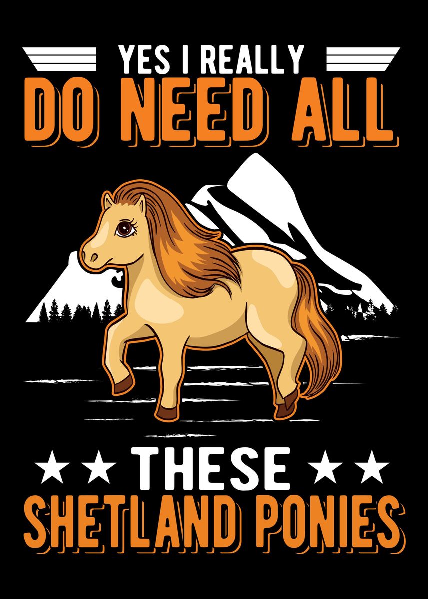 'Shetland Pony Shetty' Poster, picture, metal print, paint by ...