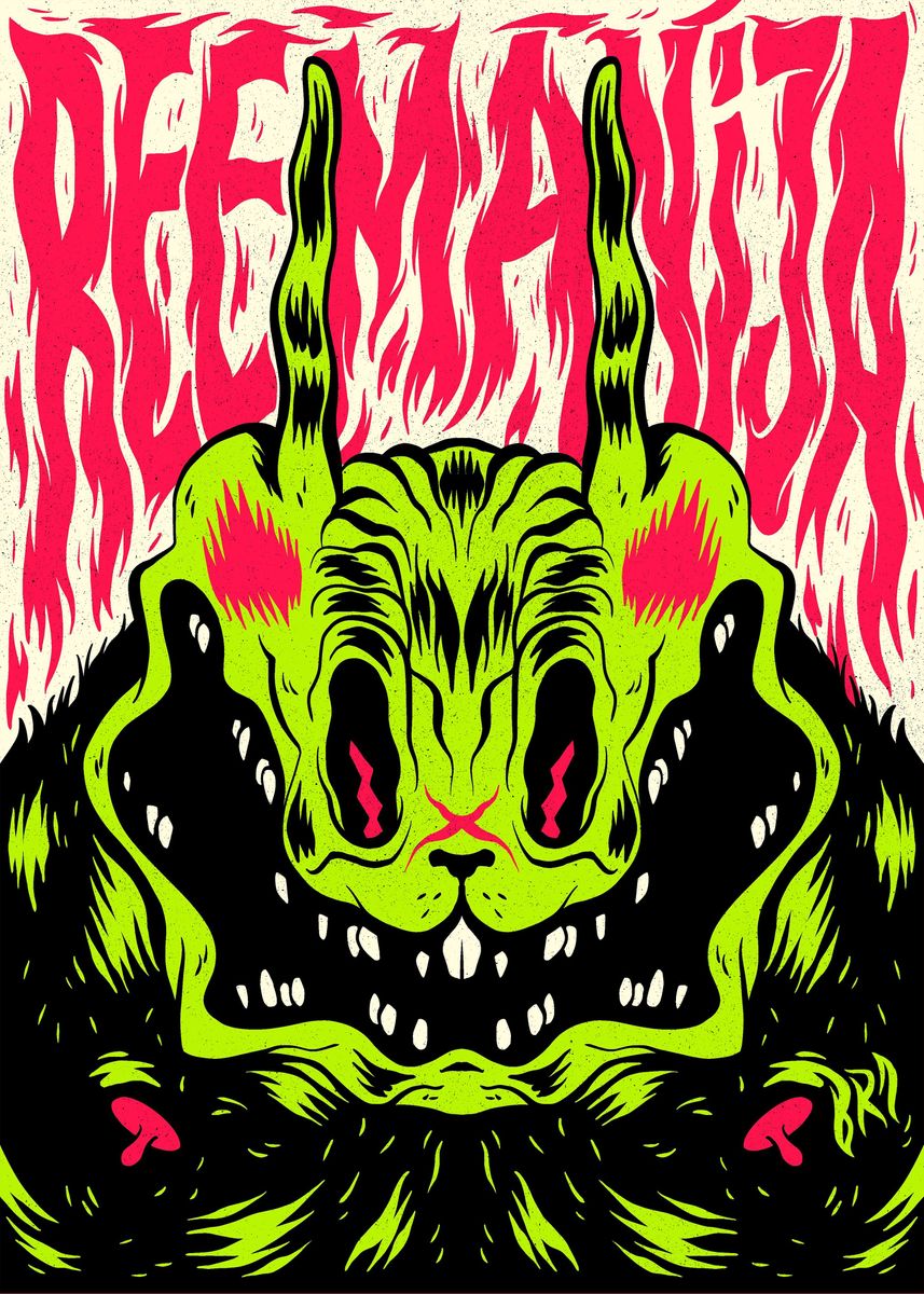 'Creepy Electric Rat' Poster, picture, metal print, paint by Bruno ...