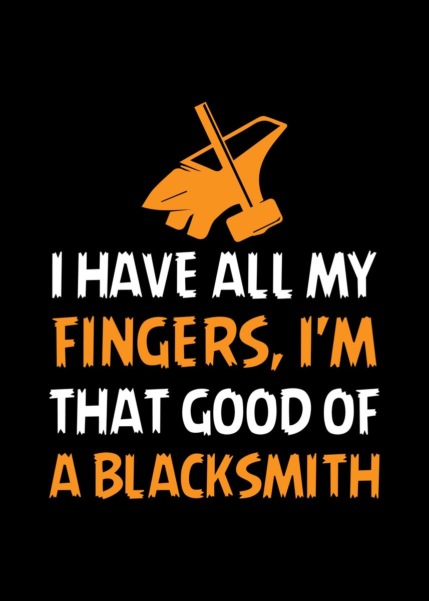 'Blacksmith Blacksmithing' Poster, picture, metal print, paint by ...