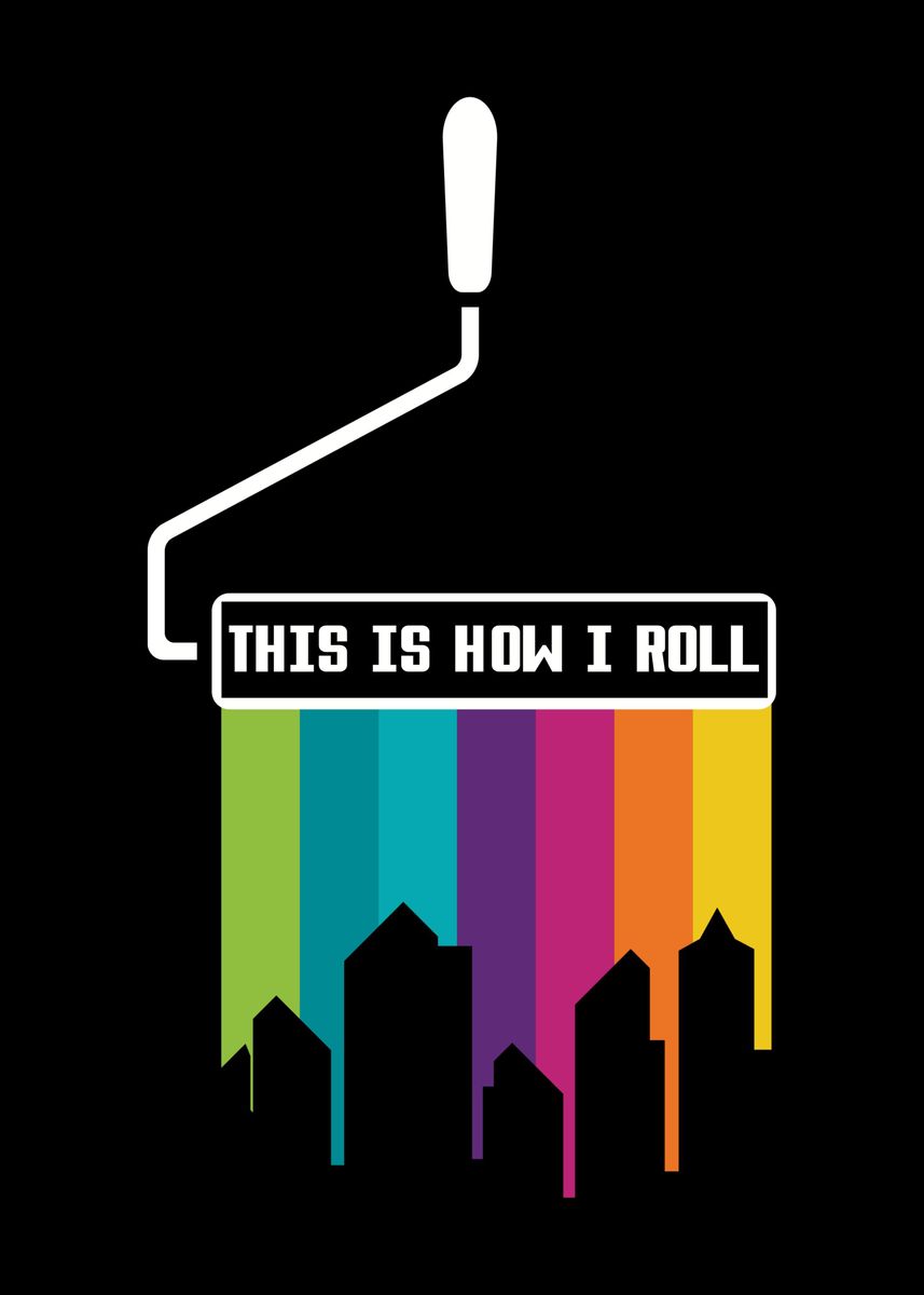 'Paint Roller LGBT Painting' Poster by professionaldesigns | Displate