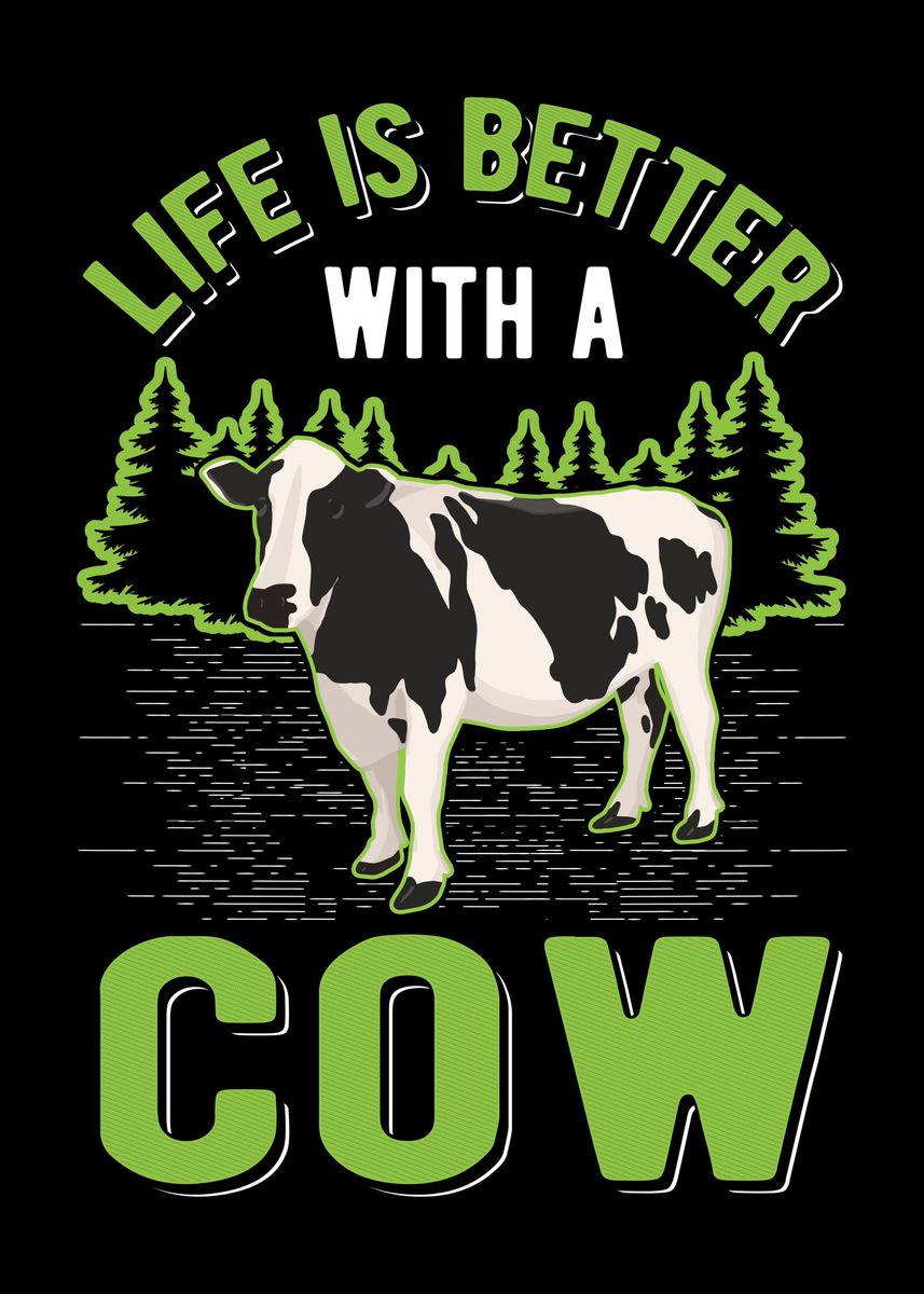 'Cow Farmer Cattle' Poster, picture, metal print, paint by ...