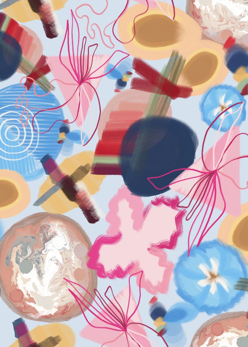 'Quirky shapes' Poster, picture, metal print, paint by Gulsen Gunel ...