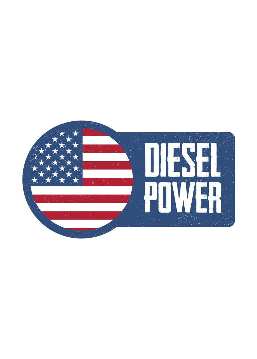 'Diesel Power USA Flag' Poster by Steven Zimmer | Displate