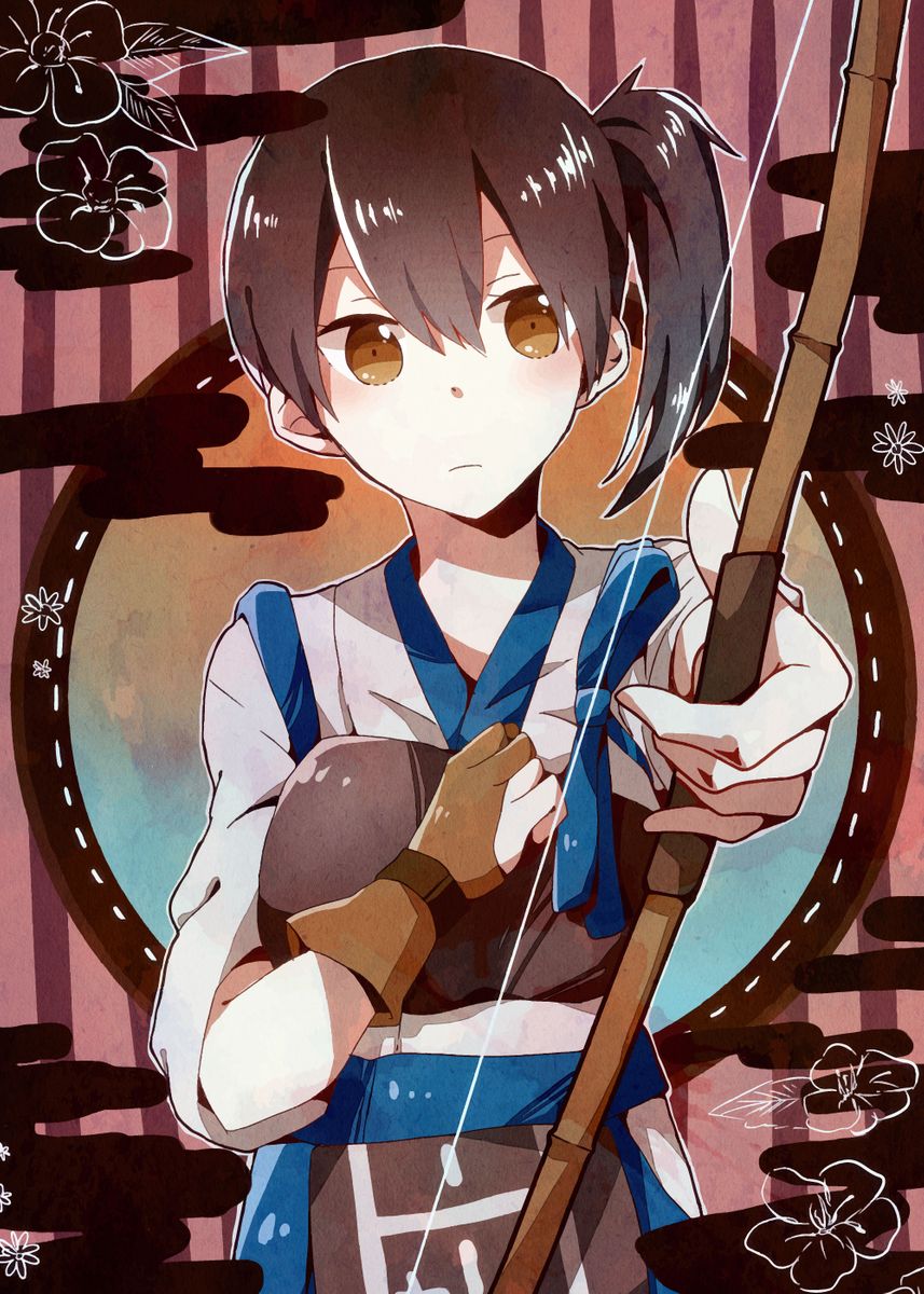 'Anime Girl Kaga ' Poster, picture, metal print, paint by SkyBlue ...