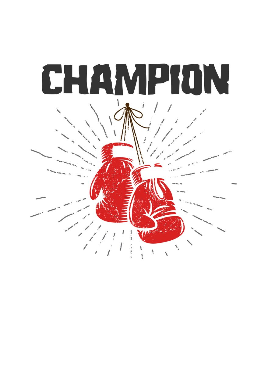 'Boxing Champ' Poster, picture, metal print, paint by ZS C O M M E R C ...