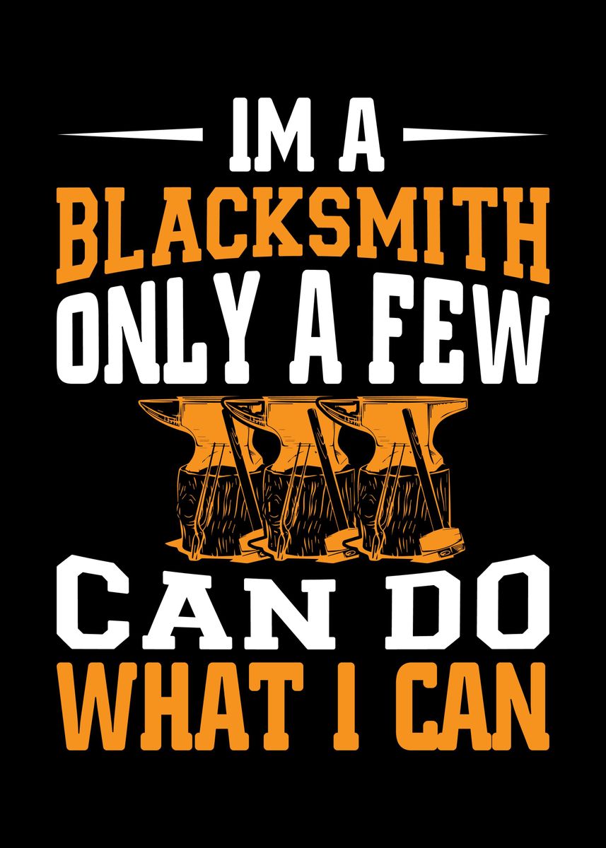 'Blacksmith Blacksmithing' Poster, picture, metal print, paint by ...