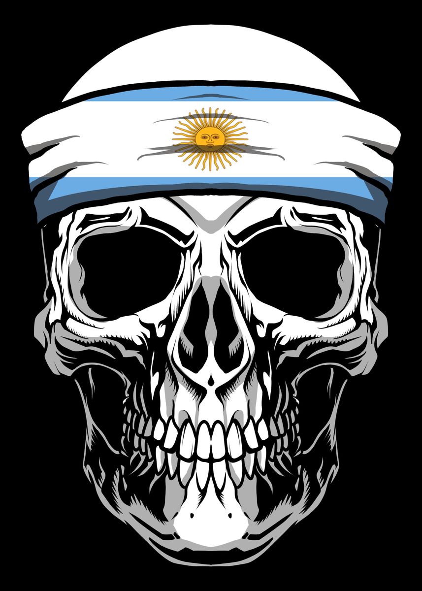 'Skull Nationality Country' Poster by CrazySquirrel | Displate