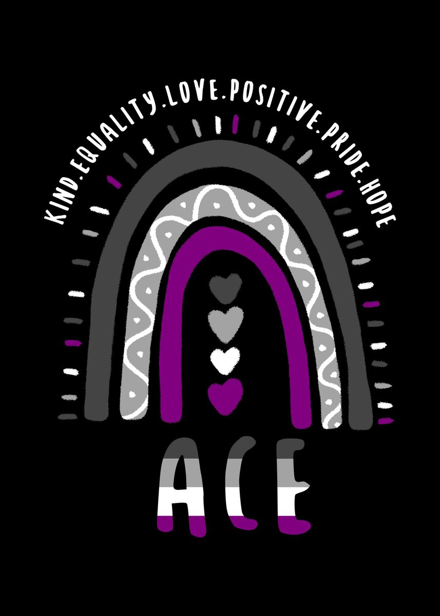 'Ace Pride Rainbow' Poster, picture, metal print, paint by queerappear ...