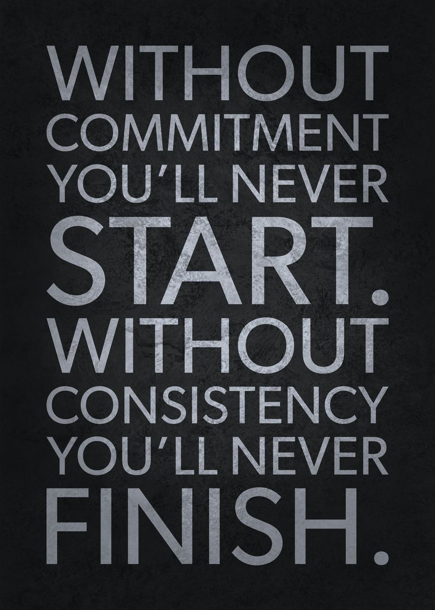 'Commit' Poster, picture, metal print, paint by CHAN | Displate