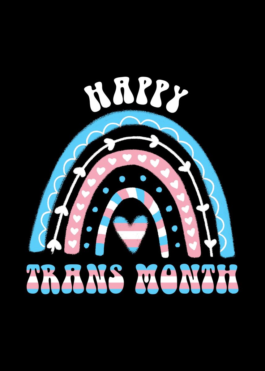 'Happy Trans Pride Month' Poster, picture, metal print, paint by ...