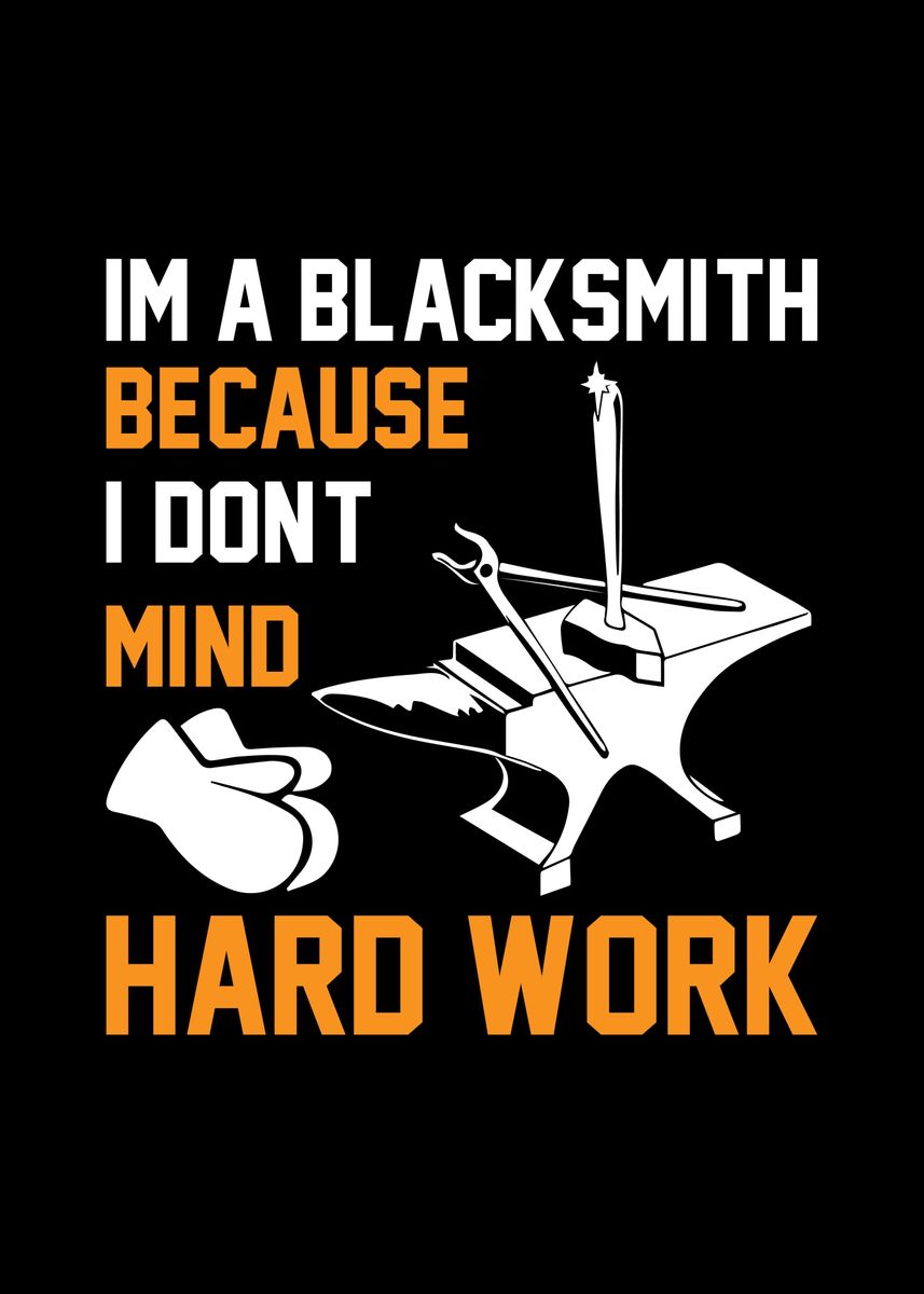 'Blacksmith Blacksmithing' Poster by Sebastian Wünsche | Displate