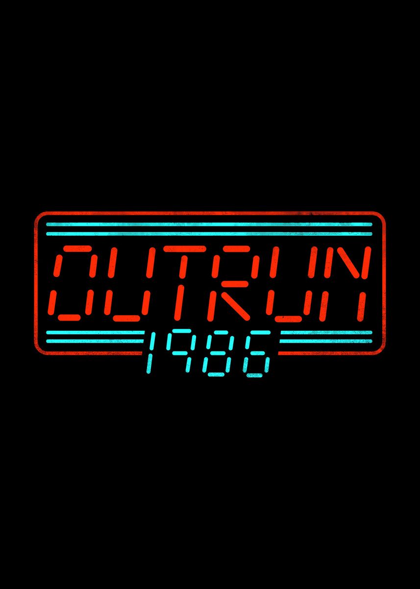 'Outrun' Poster, picture, metal print, paint by rocket man | Displate