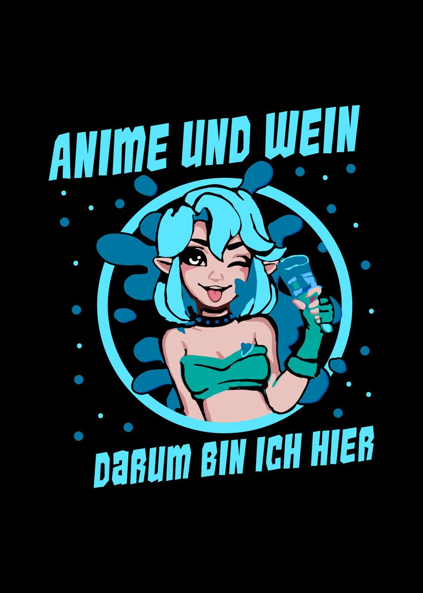 'German Anime' Poster, picture, metal print, paint by Sebastian Wünsche ...