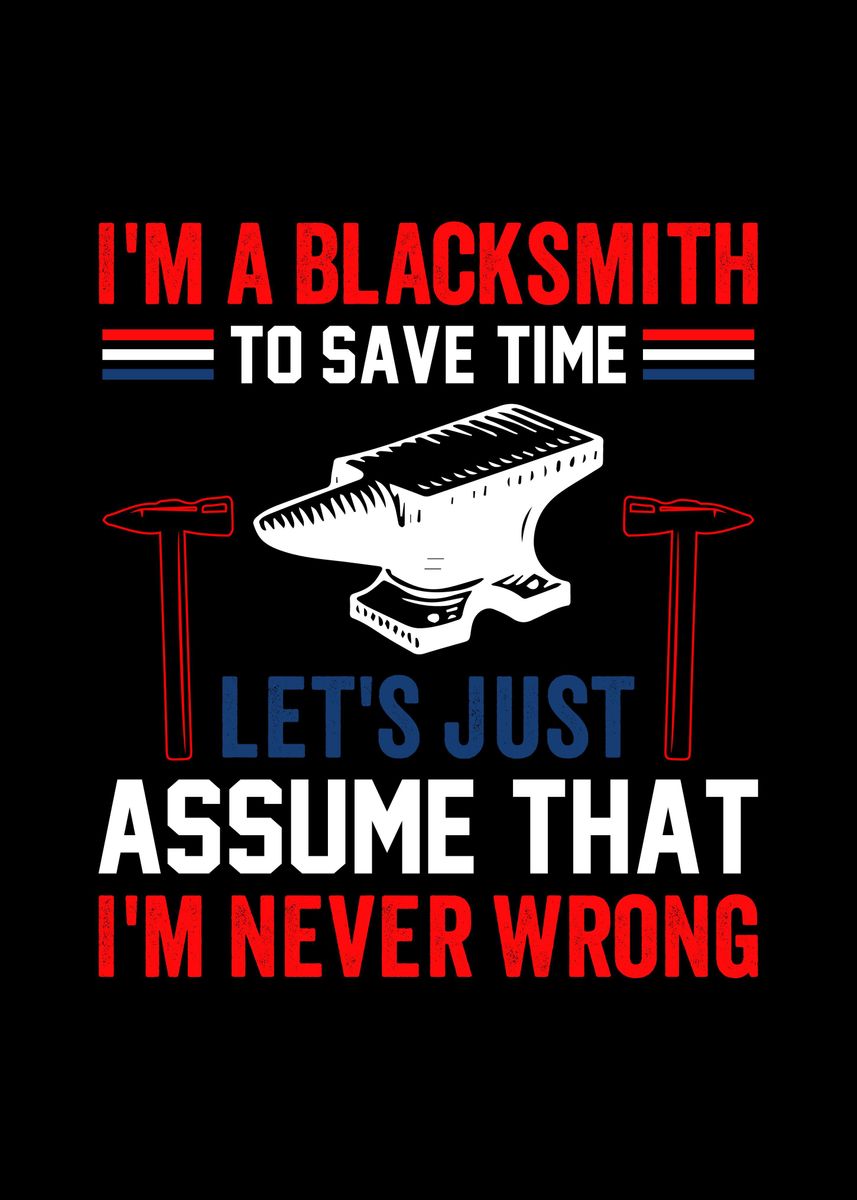 'Blacksmith Blacksmithing' Poster, picture, metal print, paint by ...