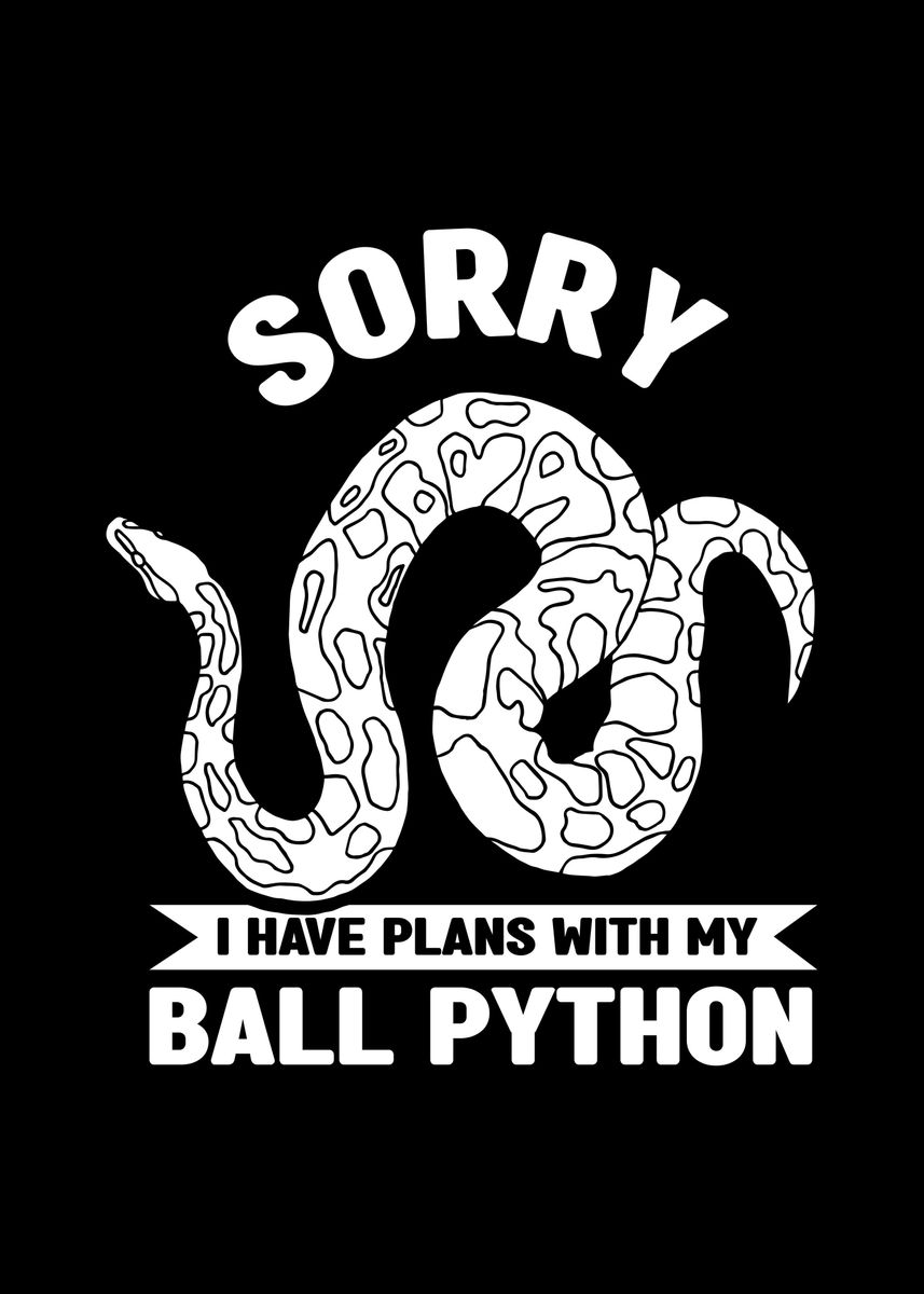 'Ball python' Poster, picture, metal print, paint by Sebastian Wünsche ...