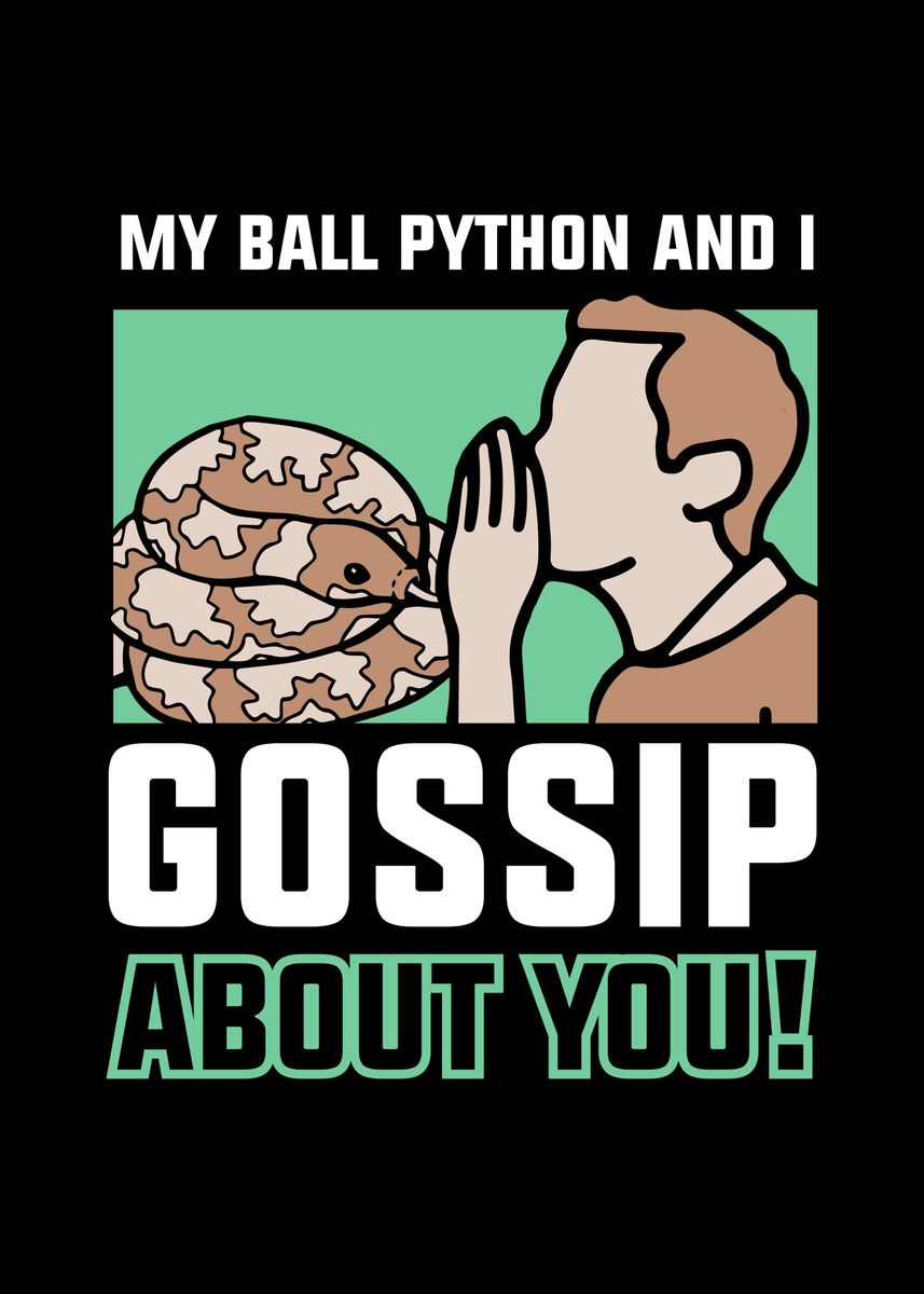 'Ball python' Poster, picture, metal print, paint by Sebastian Wünsche ...