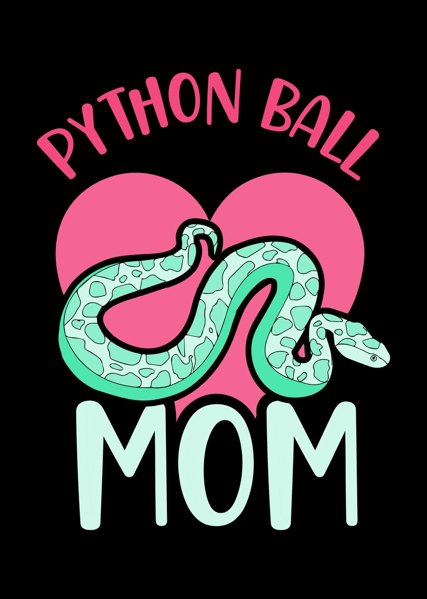 'Ball python' Poster, picture, metal print, paint by Sebastian Wünsche ...