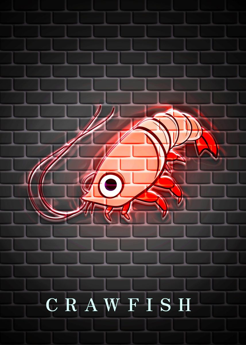 'CRAWFISH Animal' Poster, picture, metal print, paint by lanem anda ...