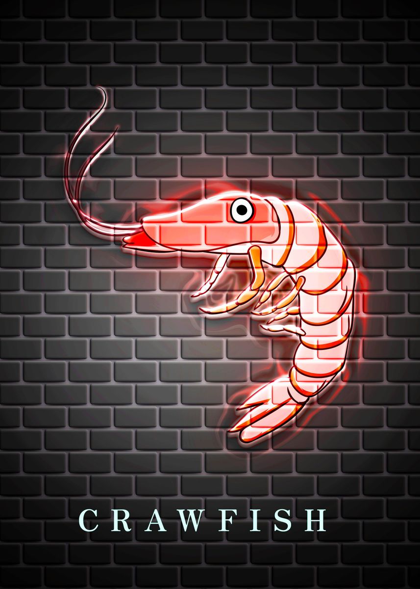 'CRAWFISH Animal' Poster, picture, metal print, paint by lanem anda ...