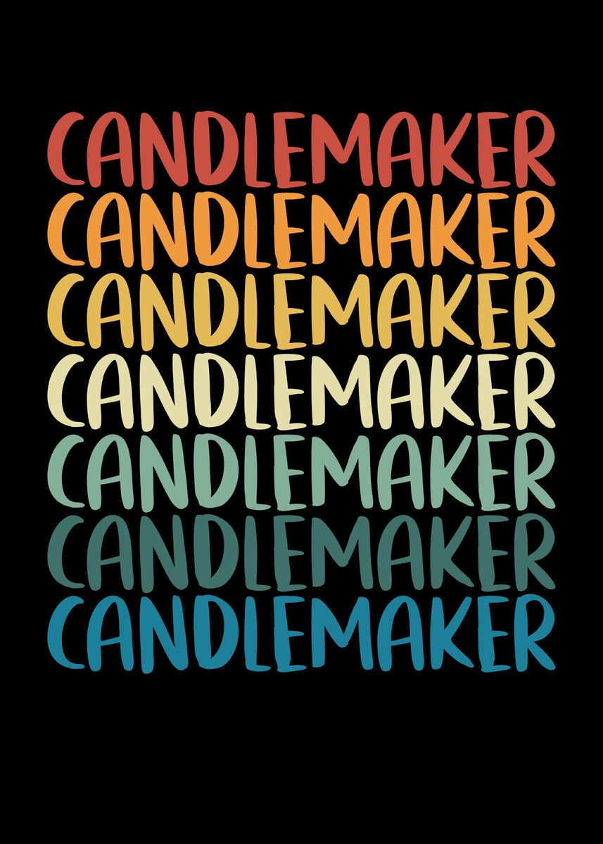 'Candle making colourful re' Poster, picture, metal print, paint by ...