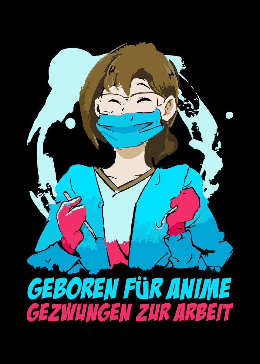'German Anime' Poster, picture, metal print, paint by Sebastian Wünsche ...