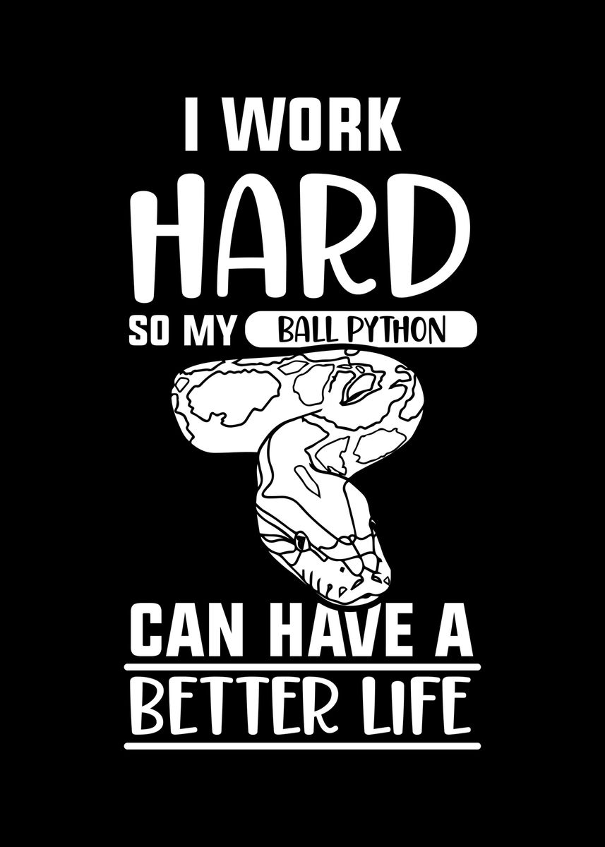 'Ball python' Poster by Sebastian Wünsche | Displate