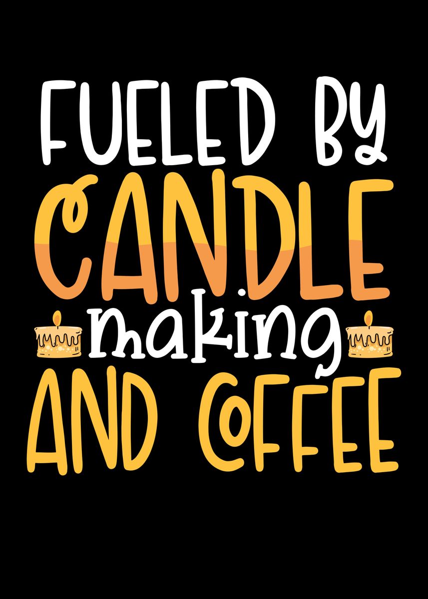 'Candle making and coffee' Poster, picture, metal print, paint by BeMi ...