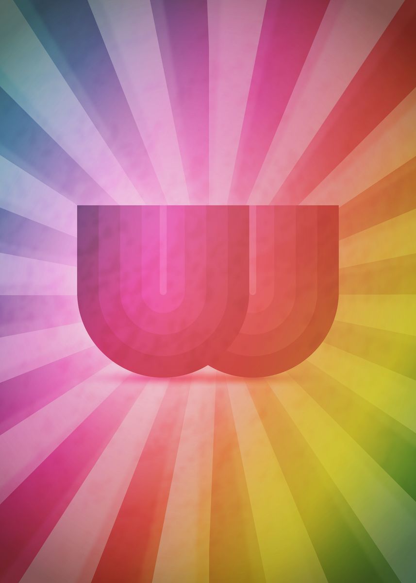 'Retro letter W' Poster by Kathrin McCain | Displate