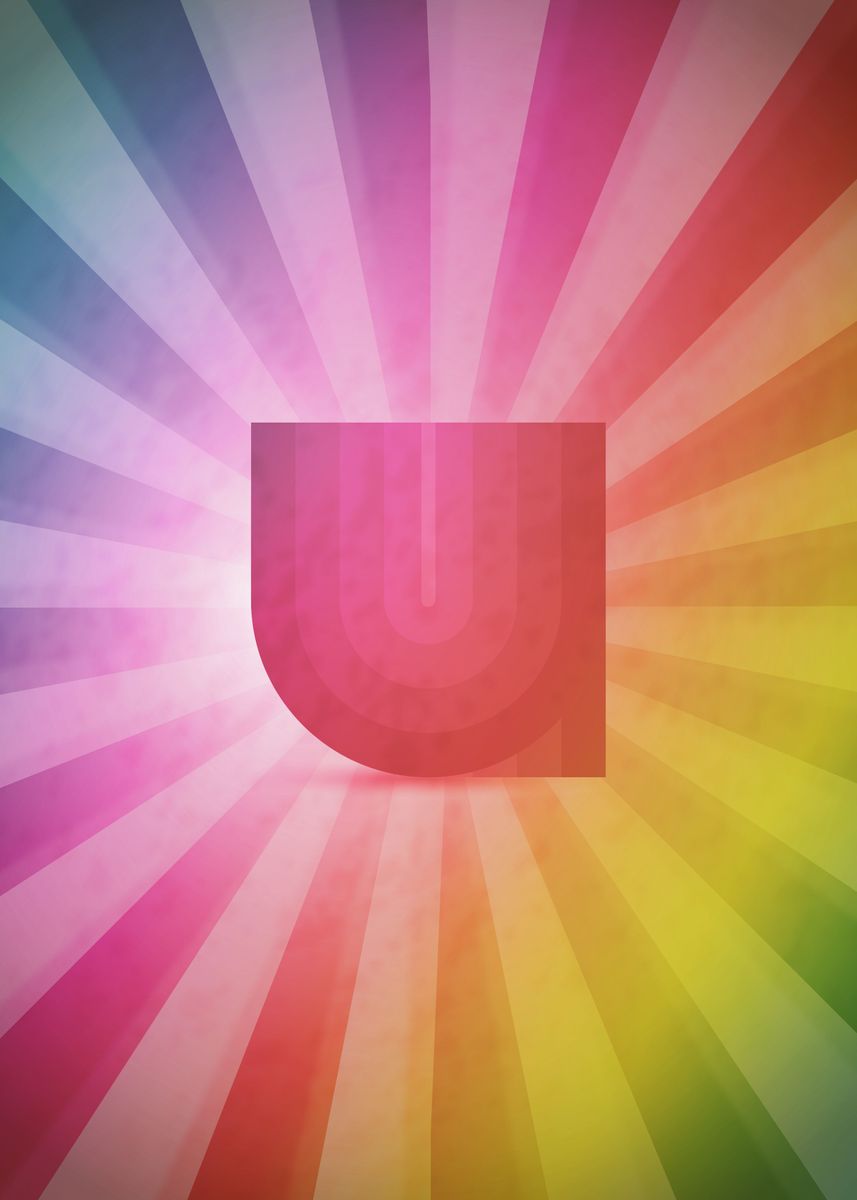 'Retro letter U' Poster, picture, metal print, paint by Kathrin McCain ...