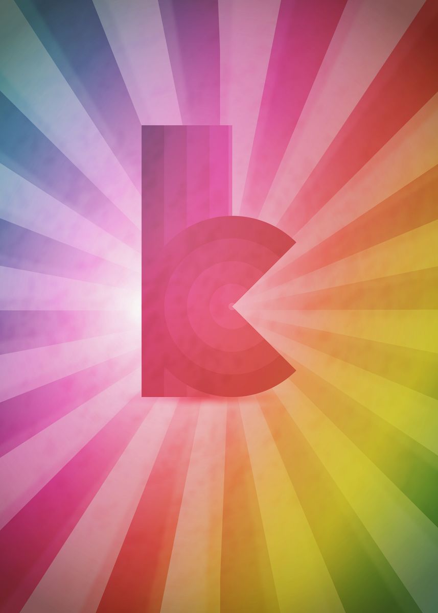 'Retro letter K' Poster, picture, metal print, paint by Kathrin McCain ...