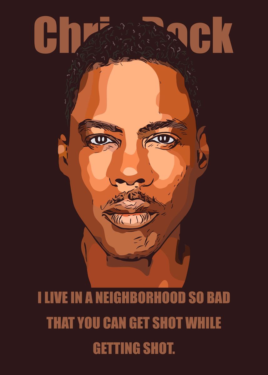 'Inspirational chris rock' Poster, picture, metal print, paint by Magic ...