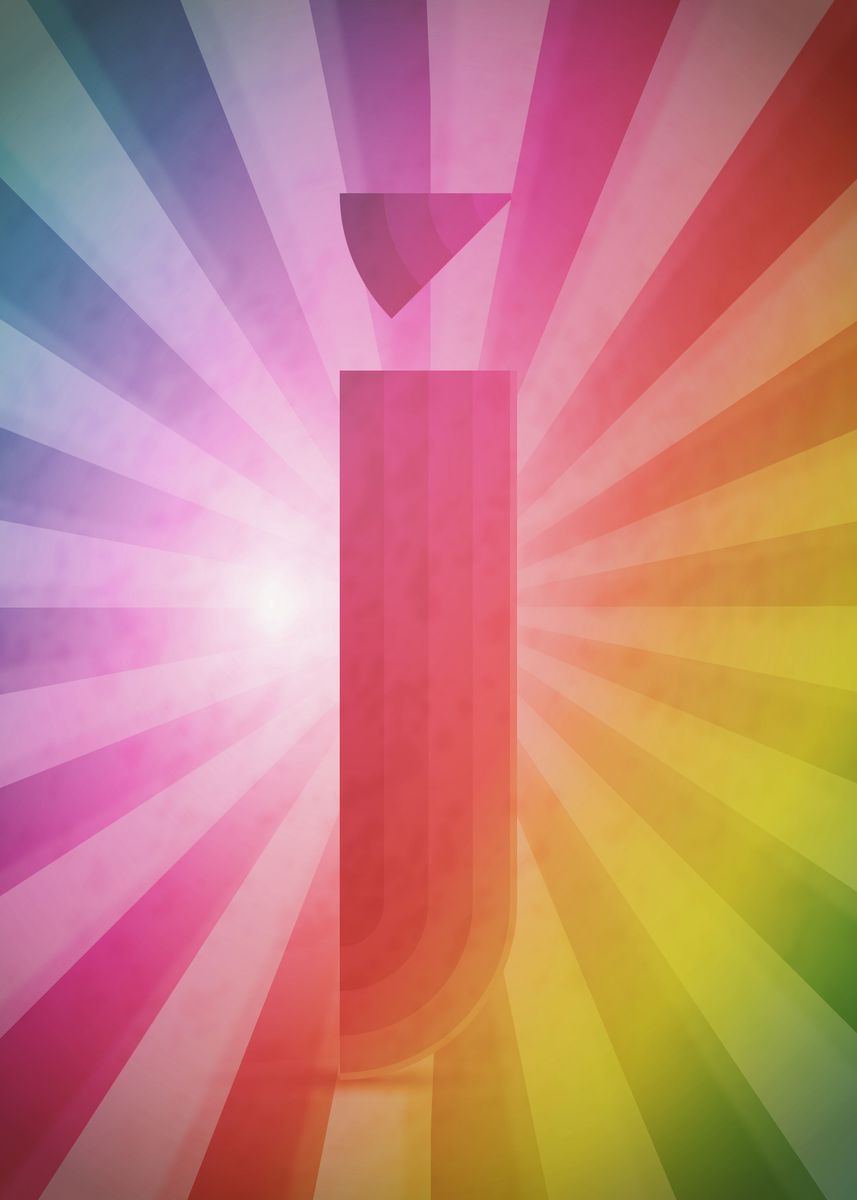 'Retro letter J' Poster by Kathrin McCain | Displate