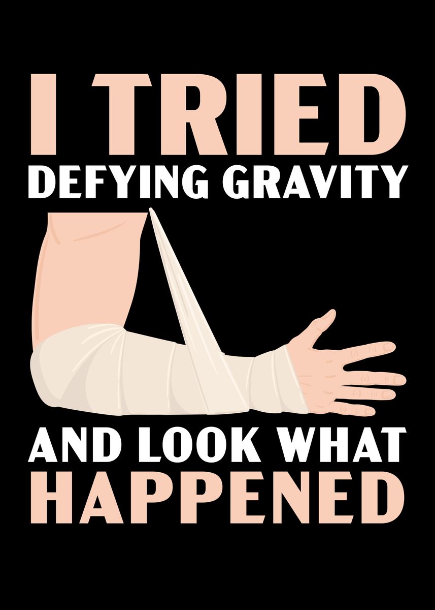 'I Tried Defying Gravity' Poster, picture, metal print, paint by NAO ...