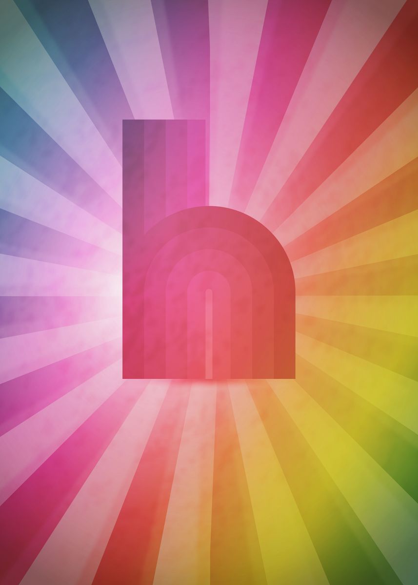 'Retro letter H' Poster, picture, metal print, paint by Kathrin McCain ...