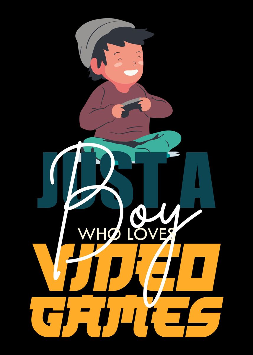 'Gamer Video Games Gaming' Poster, picture, metal print, paint by ...