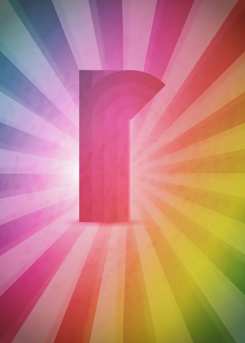 'Retro letter T' Poster, picture, metal print, paint by Kathrin McCain ...