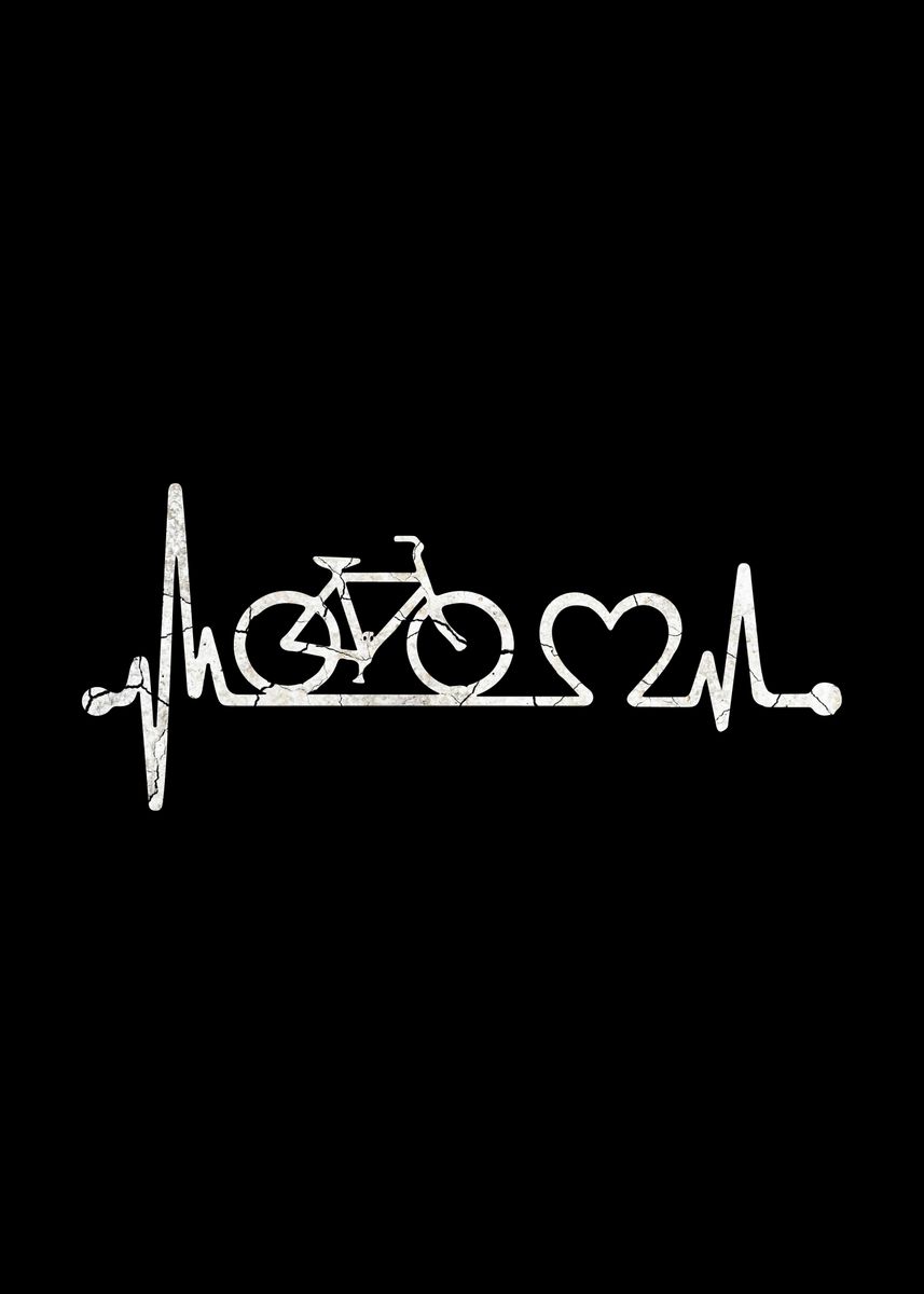 'Heartbeat Bicycle' Poster by Steven Zimmer | Displate
