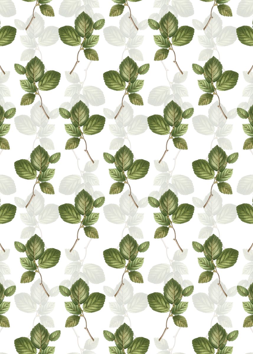 'Floral Witch Hazel Pattern' Poster, picture, metal print, paint by ...