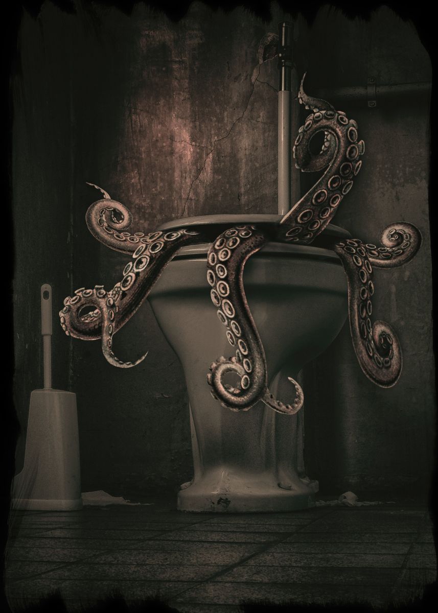 'Octopied' Poster, picture, metal print, paint by Wicked O | Displate