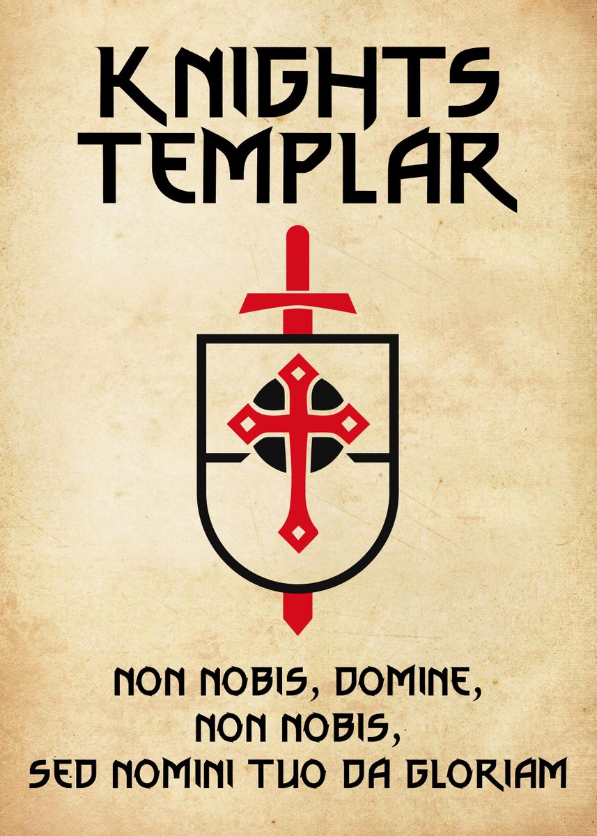 'Knights Templar MOTTO' Poster by OliArt | Displate