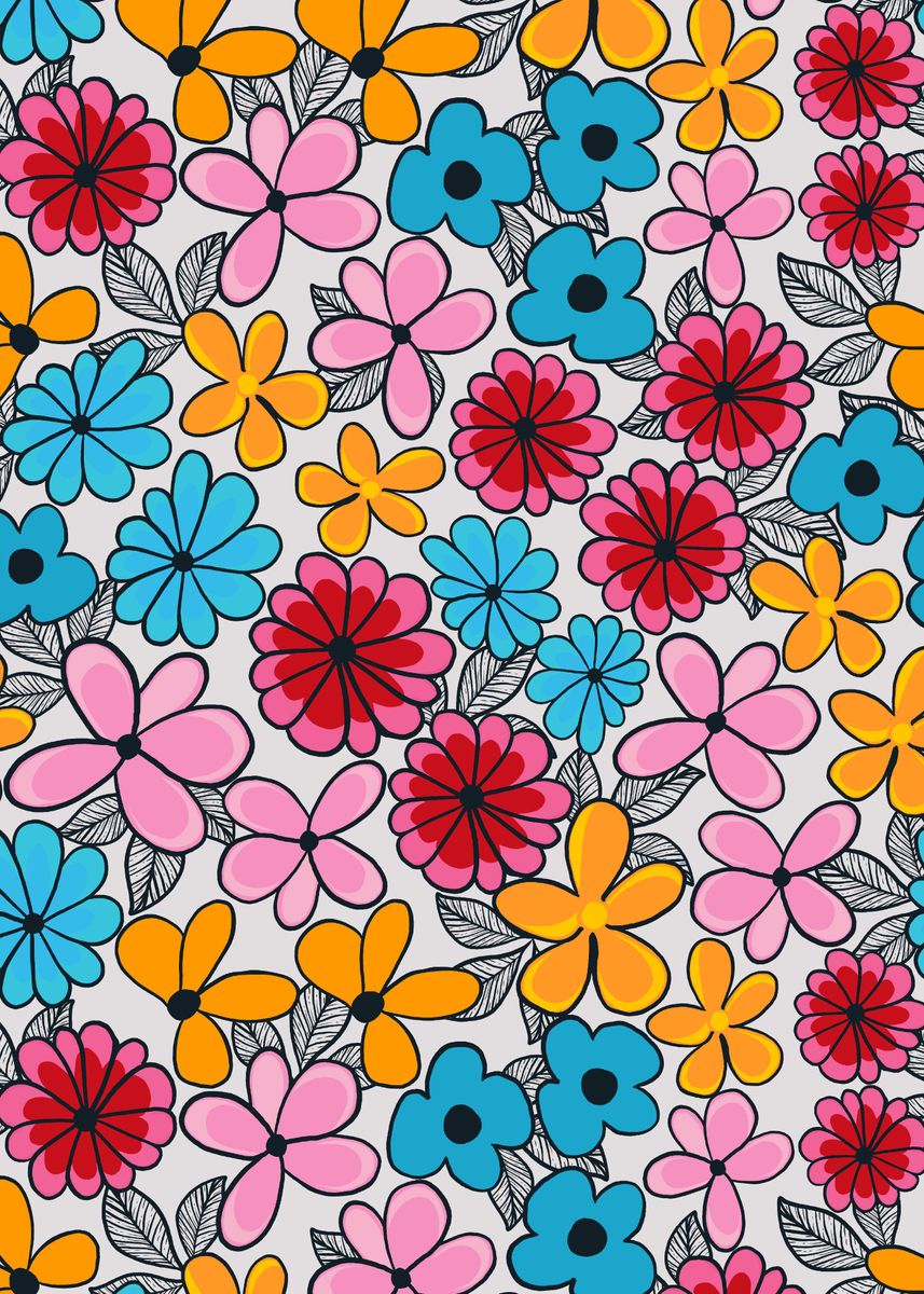 'Summer love colorful' Poster by Gulsen Gunel | Displate