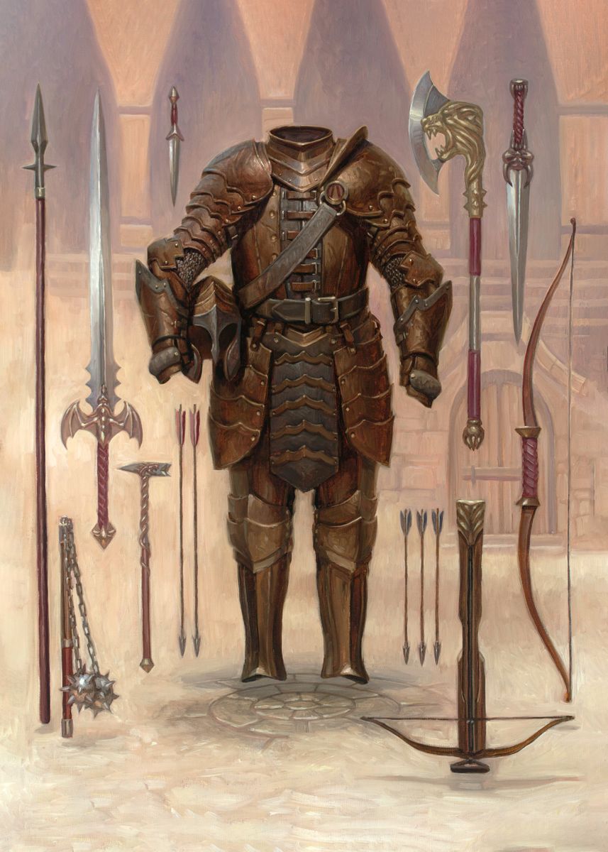 'Fighter Illustration' Poster, picture, metal print, paint by Dungeons ...