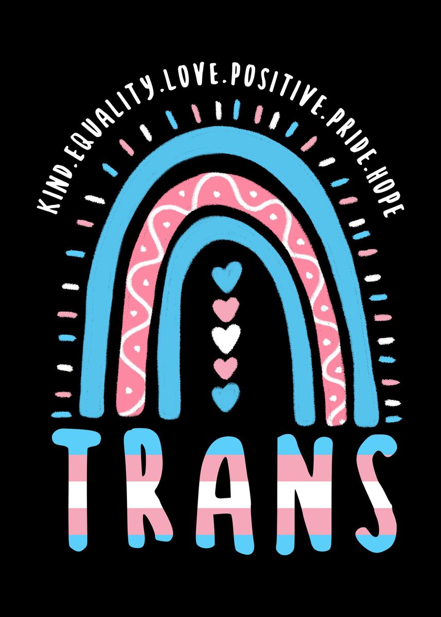 'Trans Boho Rainbow' Poster, picture, metal print, paint by queerappear ...