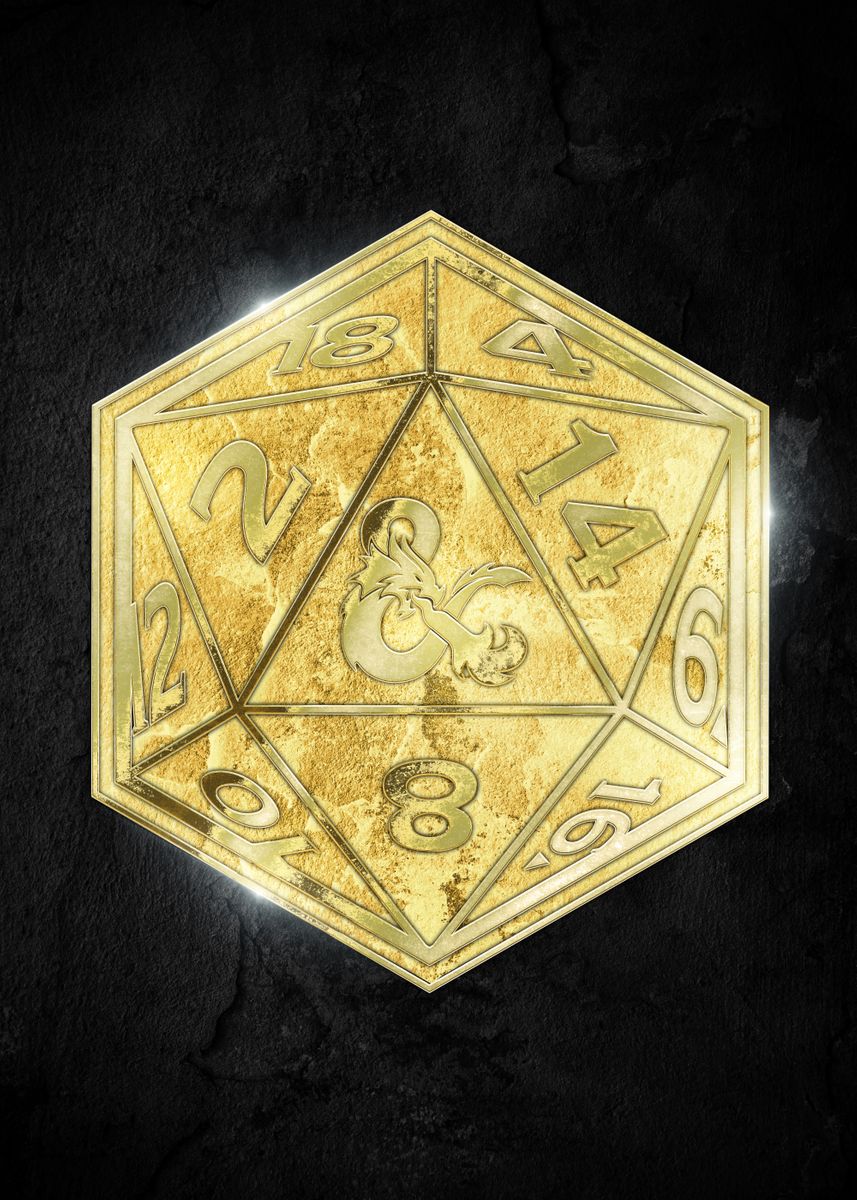 'D20 Radiant' Poster, picture, metal print, paint by Dungeons and ...