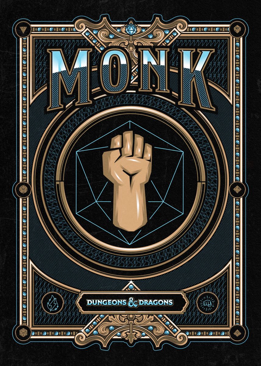 'Monk' Poster, picture, metal print, paint by Dungeons and Dragons ...